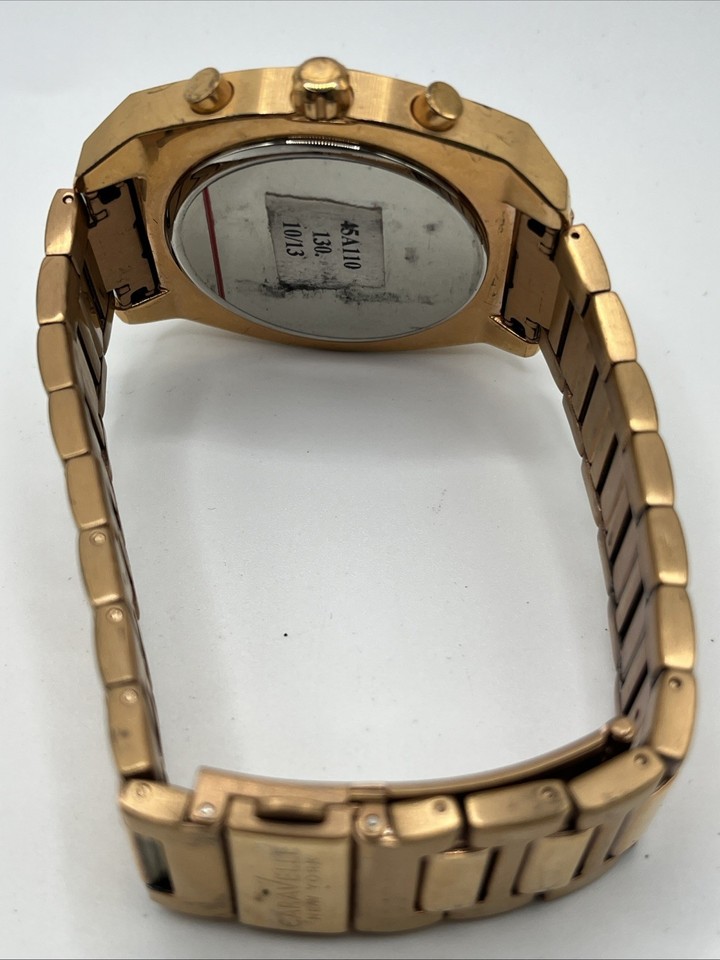 Mens new old stock Caravelle Chronograph sample NO MOVEMENT Wrist watch ...