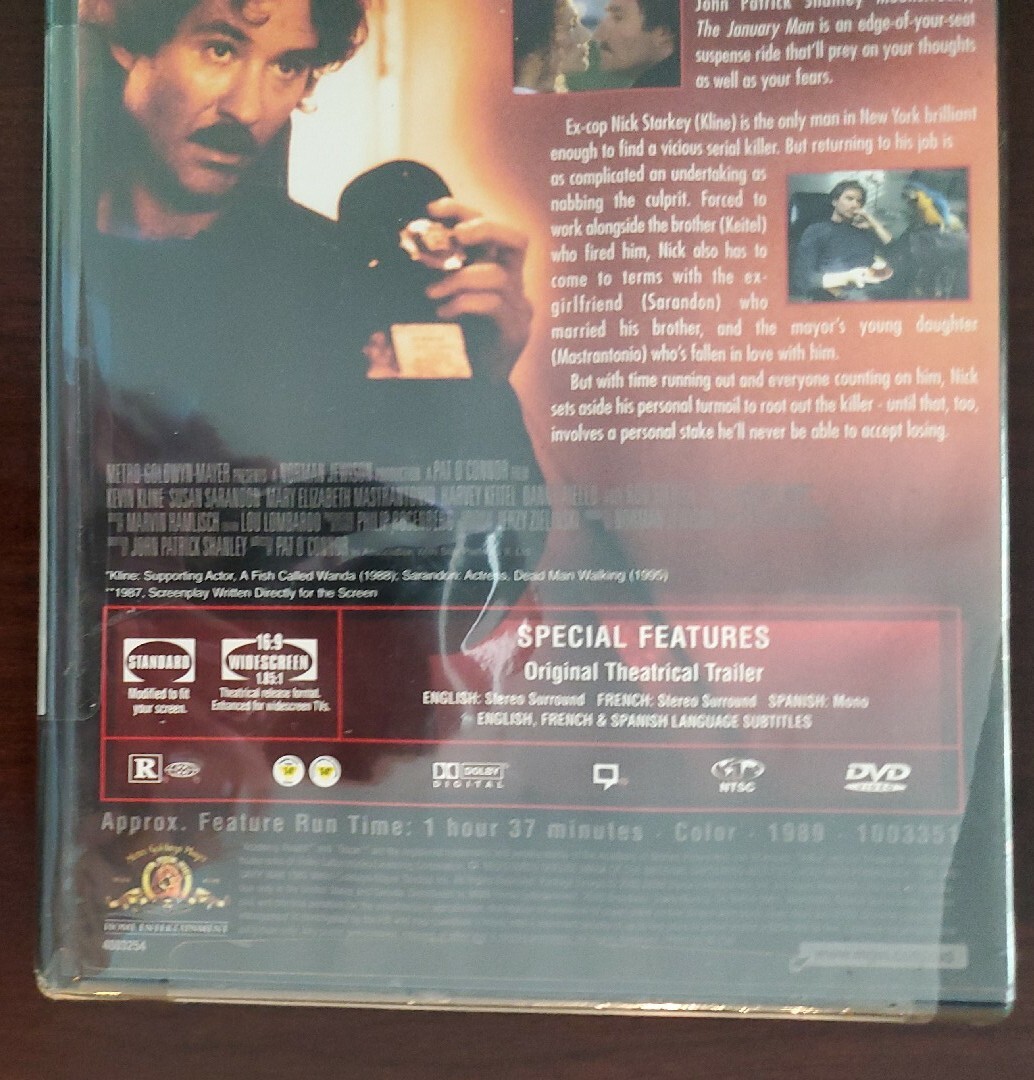 The January Man (1989) DVD 2002 Widescreen Kevin Kline Susan Sarandon ...