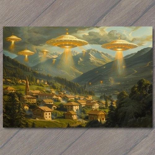 13x19" Alien God Civilization Religious Deity Ceremony Sacred Ritual ...