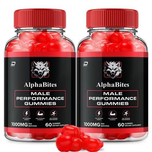 (2 Pack) AlphaBites for Men Gummies – Alpha Bites Support for Muscle ...