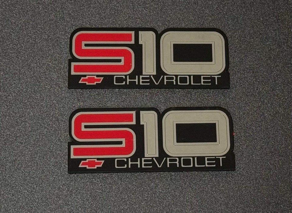 Chevrolet Chevy First Gen S10 Fender Emblem Pair repop Custom Name | eBay