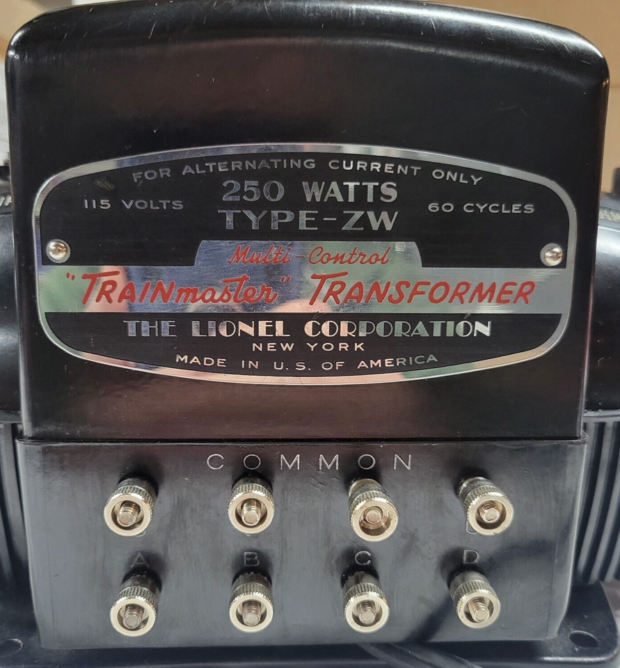VTG Lionel Type ZW - 250 Watts Trans~CONTROL 4 Trains-Plus Track LockOn ...