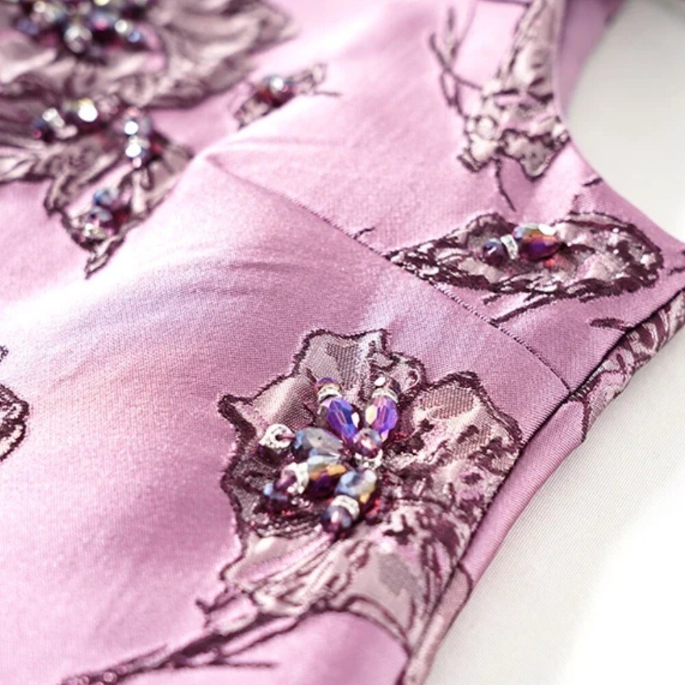 The Vivvy Embellished Satin Dress H11 | eBay