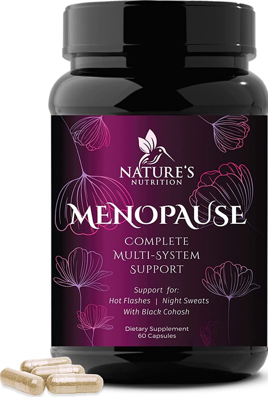 Menopause Support Supplement Highest Potency 1256mg Hot Flash Relief ...