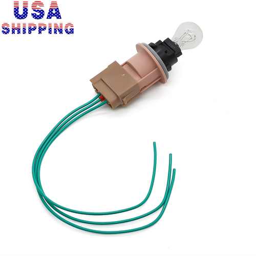 Headlamp Light Socket Brake Tail Turn Signal Parking+ Pigtail 3157 Bulb ...