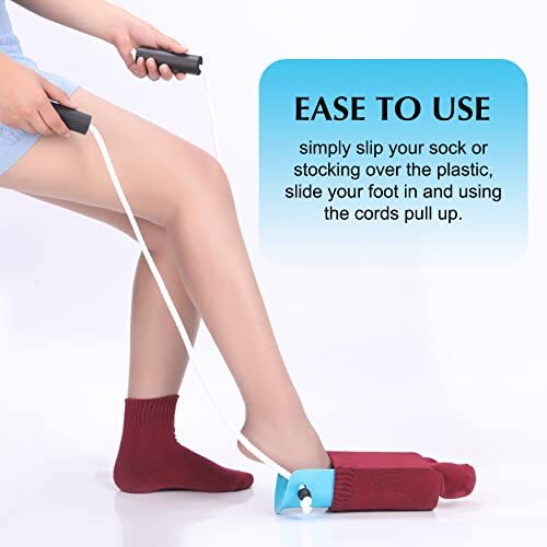 Sock Aid Kit, Sock Helper Easy On Easy Blue Sock Helper Kit With Foam ...