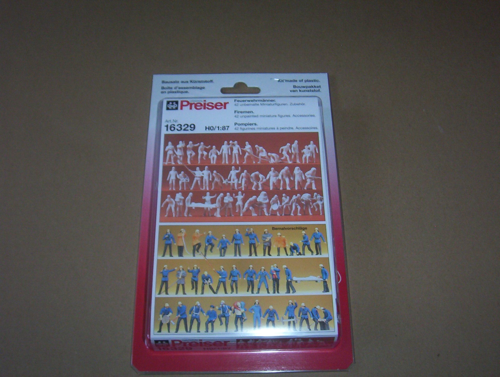 Preiser 16329 H0, unbemalte Feuerwehrmänner + Zubehör | eBay.de