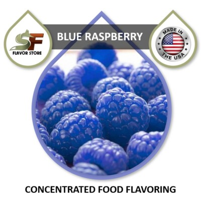 Blue Raspberry Food Flavor Drops Food Flavoring Concentrate - 1oz/30ml ...