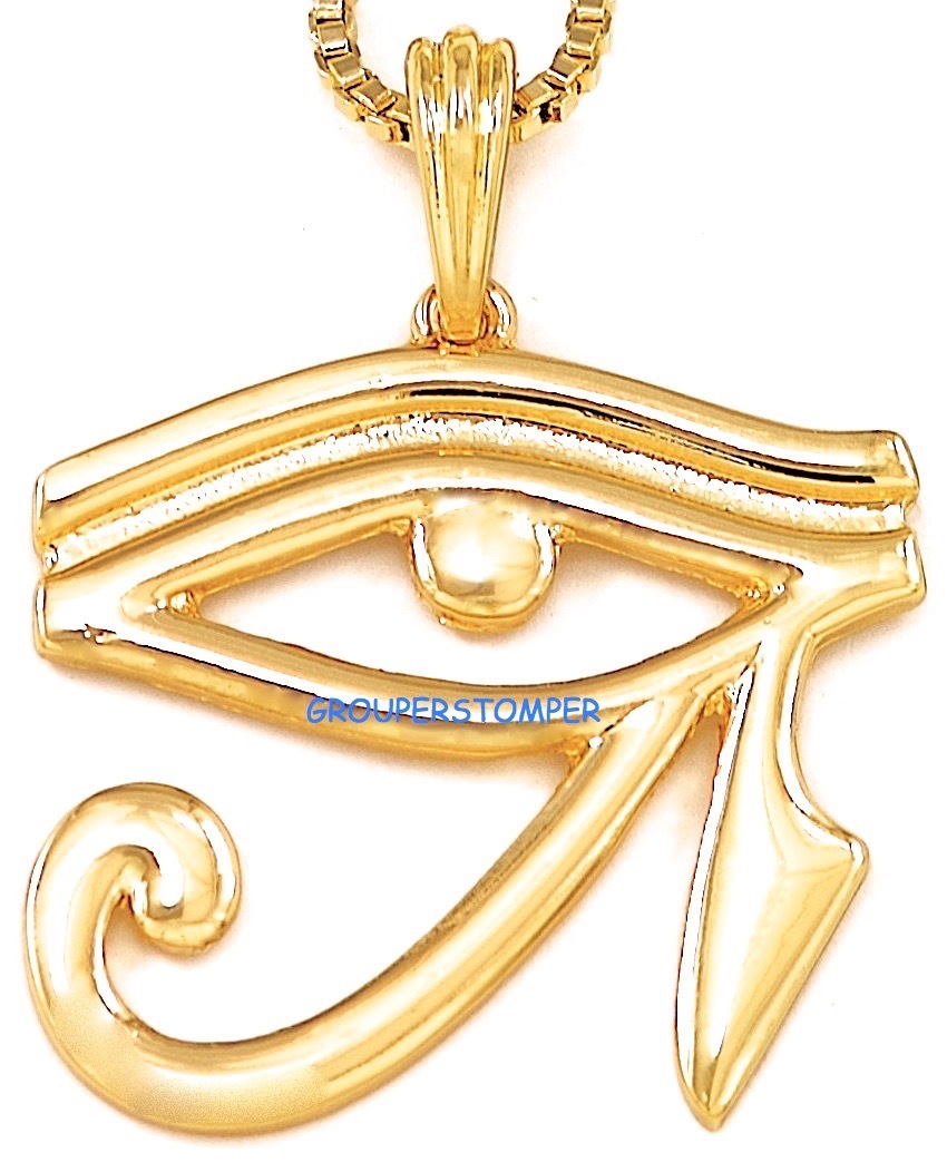 Eye Of Ra New Pendant Necklace with 24 Inch Long Chain Egyptian Heru ...