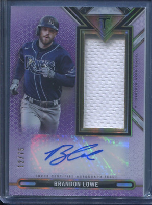 2021 Topps Triple Threads Brandon Lowe Jumbo Relic Autograph 12/75 | eBay