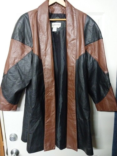 Genuine leather Black & Brown Blazer Jacket Tower Hill Colecction size ...