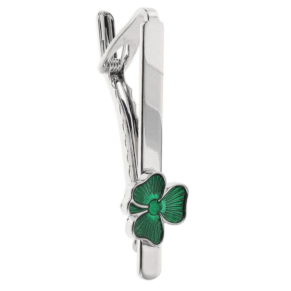 Tie Pin Shamrock Pins Metal Decorative Necktie Clip Men's Suit ...