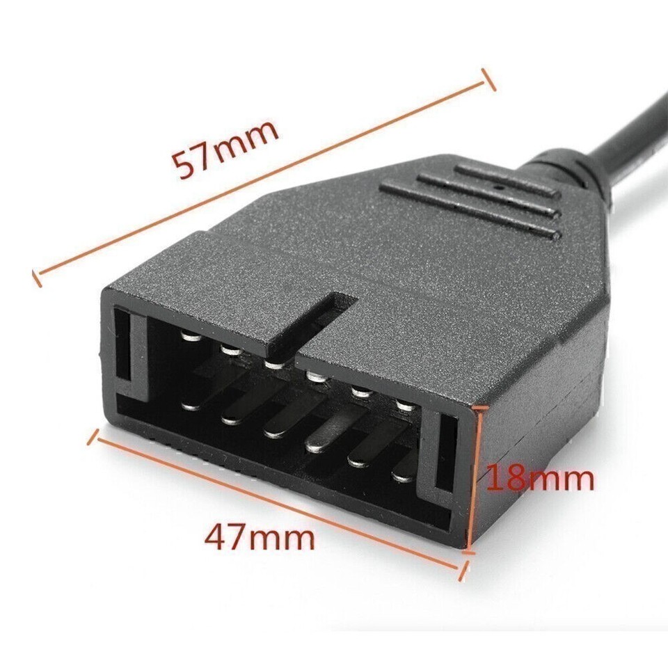 12 Pin OBD1 To 16 Pin OBD2 Convertor Adapter Cable For GM Diagnostic ...