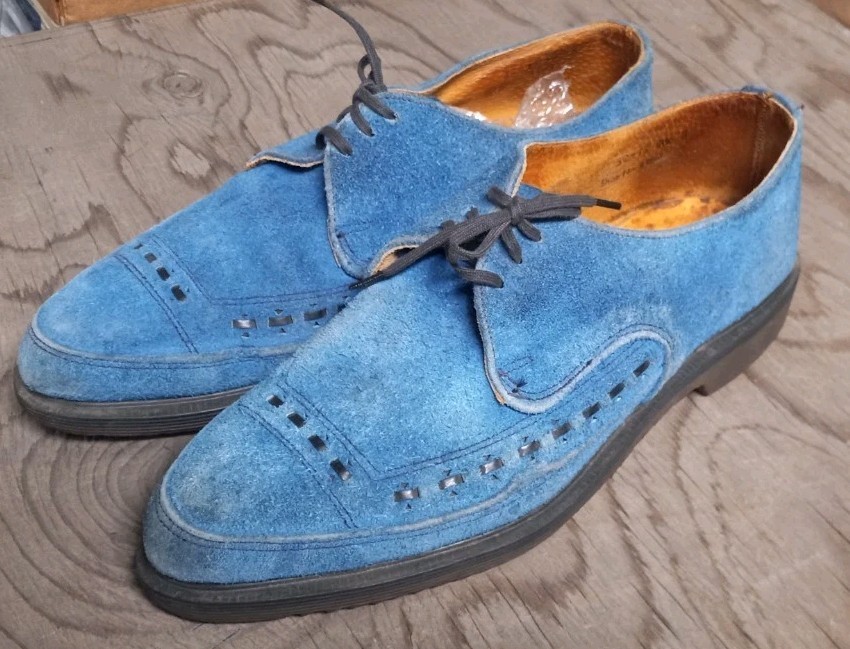 Vintage Doc Marten Blue Suede Shoes US Size 7 | eBay
