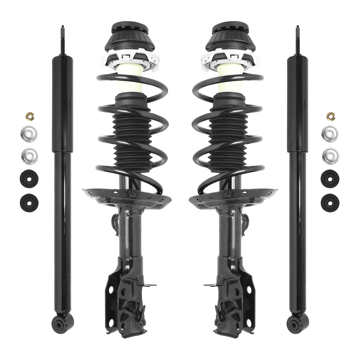 Front And Rear Complete Strut Assembly Shock Kit Fits 2009 2014 Honda Fit