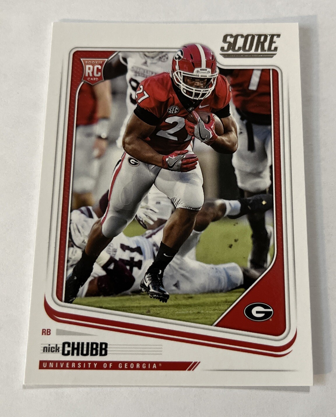 NICK CHUBB RC 2018 Panini Score Football #365 Rookie Card Cleveland ...