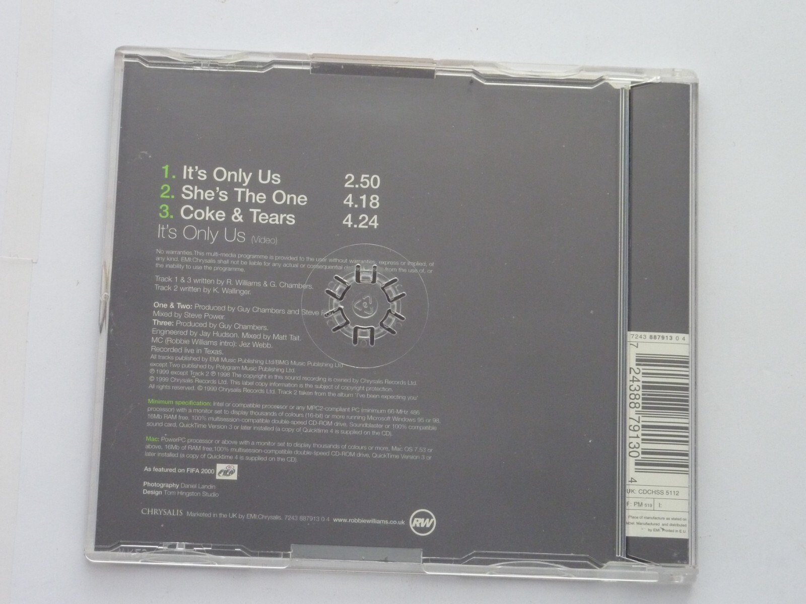 Robbie Williams – It's Only Us / She's The One CD Single 1999 CD 1 ...