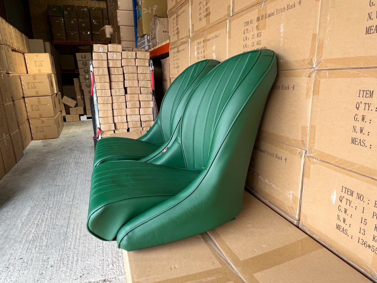 Pair BB Vintage Green Classic Bucket Seats Low Back Ideal HOT ROD / KIT ...