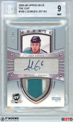Josh Gorges RC BGS 9 w 10 Auto: 2005-06 Upper Deck The Cup Rookie RPA ...