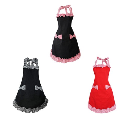 Baking Aprons Kitchen Pinafore Chef Work Softness Frilly Cooking ...