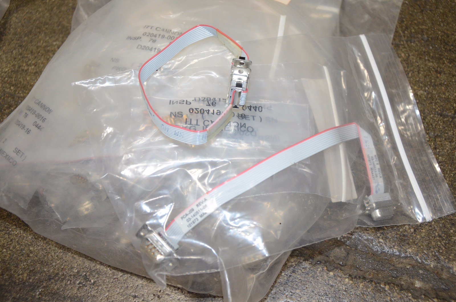 DB9 Male to Female 9 Position Flat Ribbon Cable ITT 101973 MA4431 ...