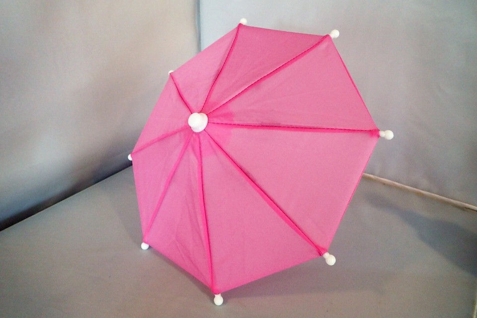 Plain Hot Pink Rain Umbrella - Parasol Fits 18inch Girl Dolls | eBay