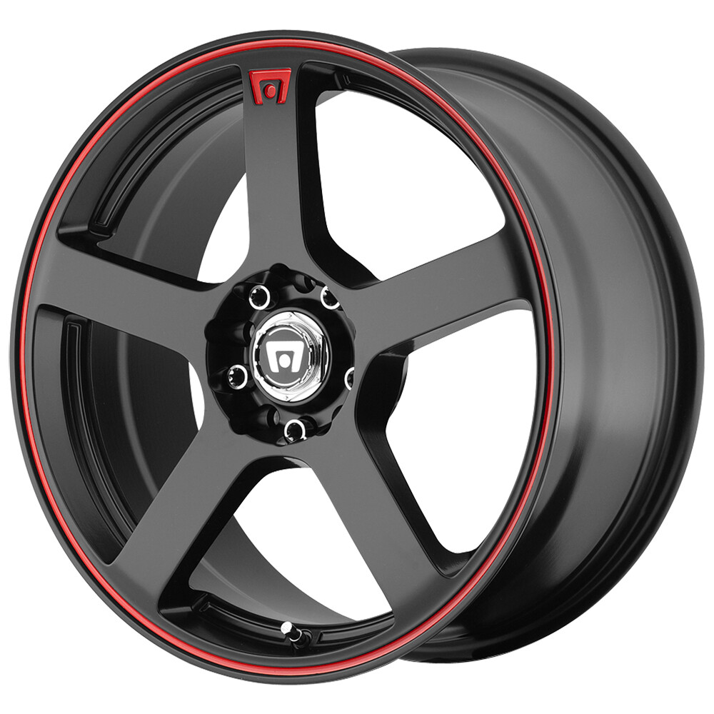 (Set-4) Motegi MR116 FS5 17x7 4x100/4x108 +40mm Black/Red Wheels Rims ...