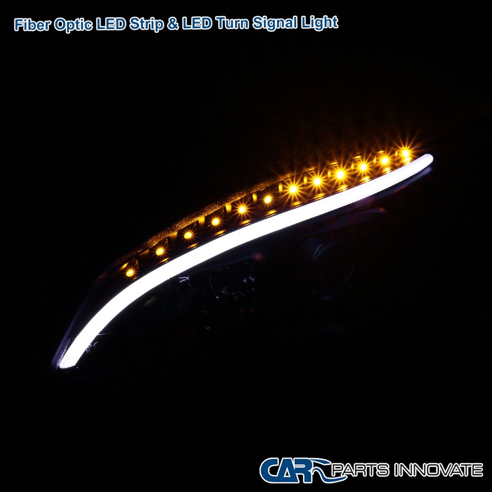 Black Fits 2008-2011 Mercedes Benz W204 Projector Headlights+LED Signal ...