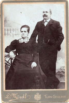 ROMANIA FAMILY PORTRAIT HUSBAND AND WIFE CDV TURN-SEVERIN PHOTO by A. L ...