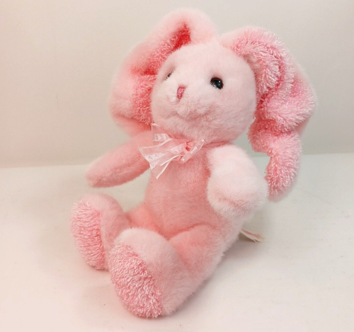 Commonwealth Pink Bunny Rabbit Plush Floppy Ears Sparkly Curly Walmart ...