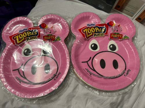 SEALED HEFTY ZOO PALS 2X 20 PACK COATED PAPER PLATES 7-3/8" - 2023 ...