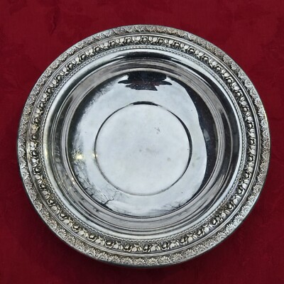 Wallace Silver Plate 4136 Vegetable Serving Bowl Plate 9.5" Ornate ...