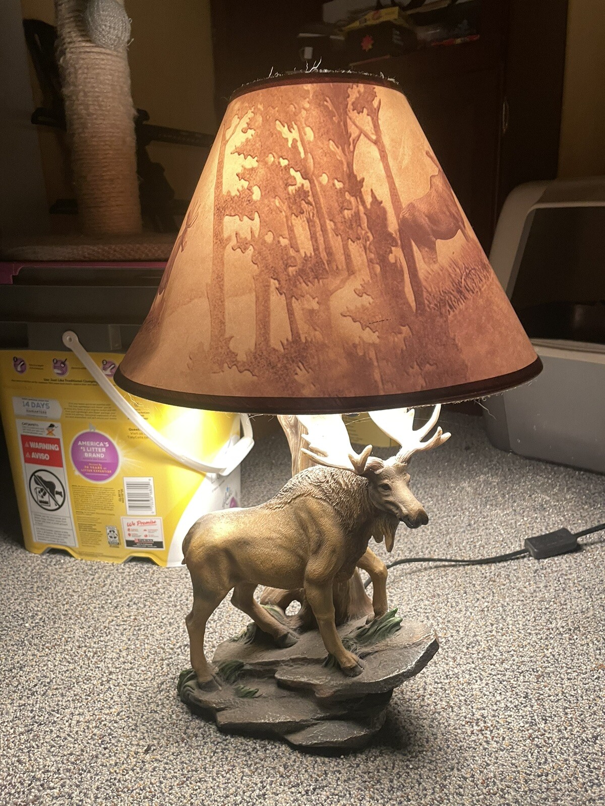 Wildlife Nature Bull Moose Desktop Table Lamp With Nature Shade 20"H | eBay