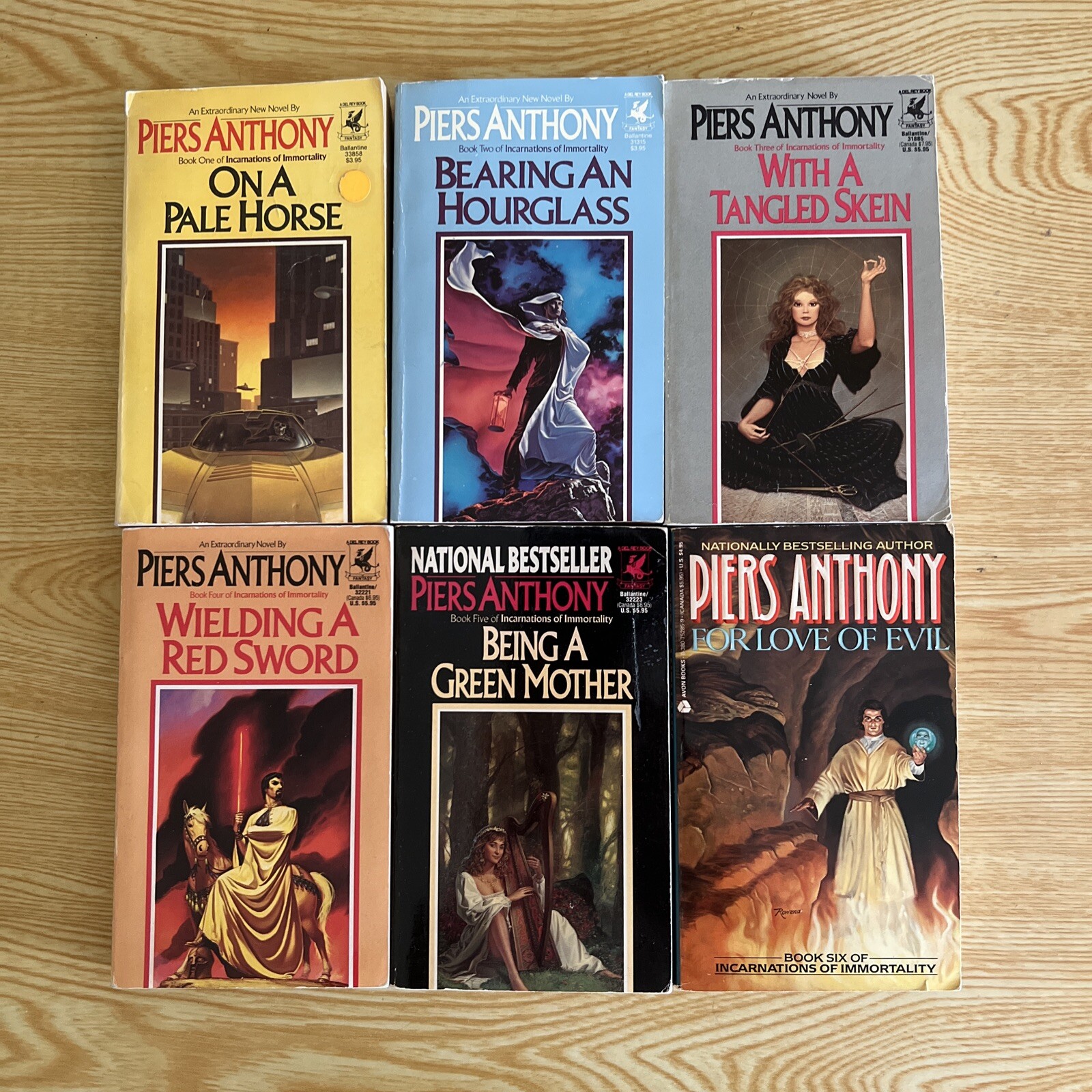 Lot of 6 Incarnations of Immortality Books Mostly Complete Set 1-6 ...