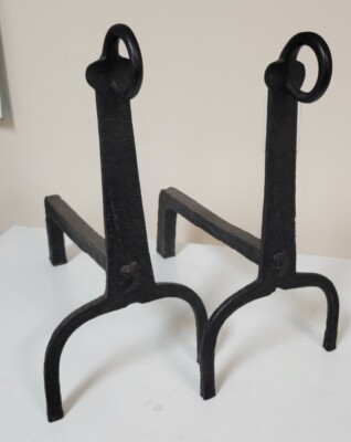 Fireplaces & Mantels - Forged Irons Andirons