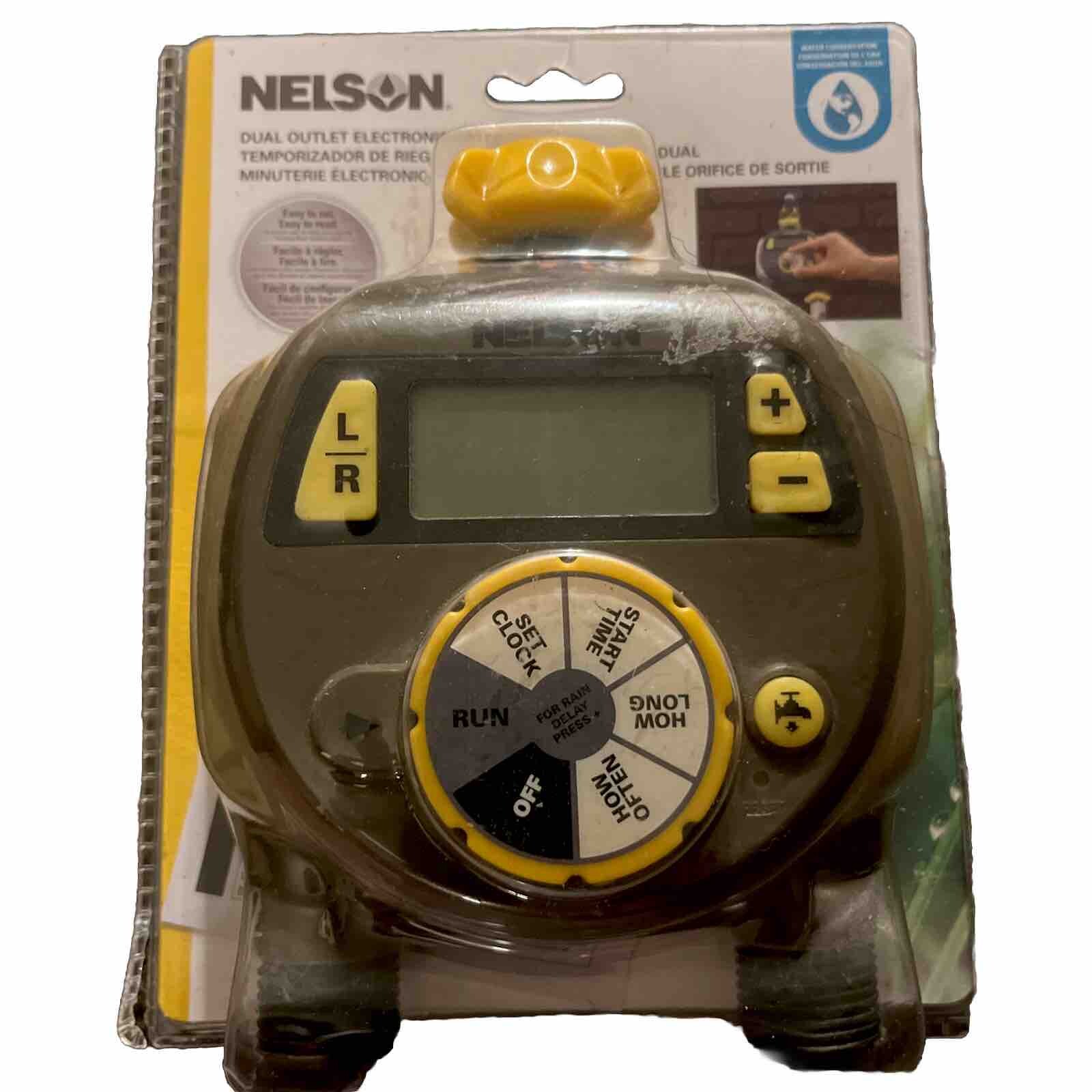 Nelson Dual Outlet Electronic Water Timer! Customize Run Time from 1 ...