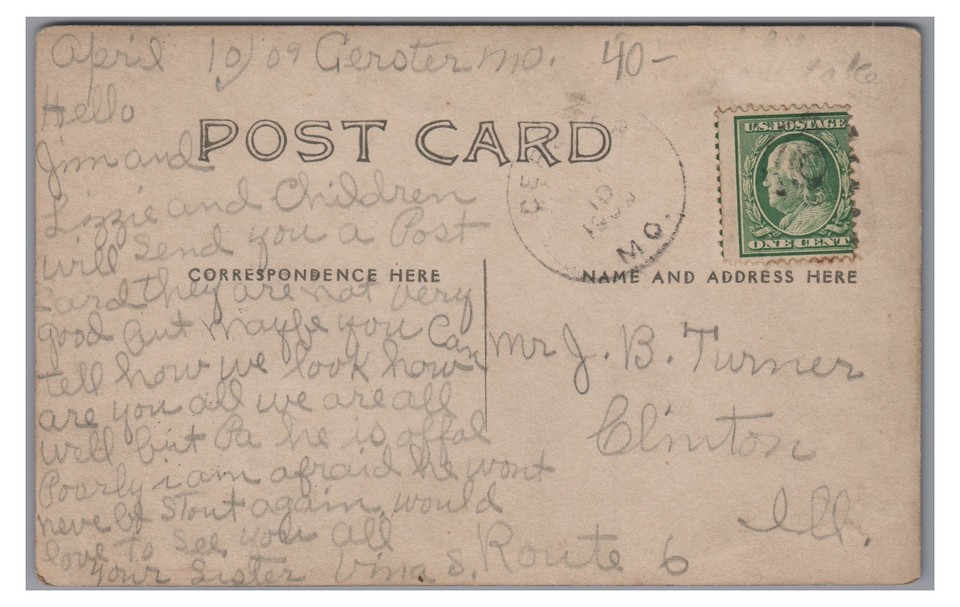 RPPC Family House Homestead GERSTER MO Missouri St Claire Co Real Photo ...