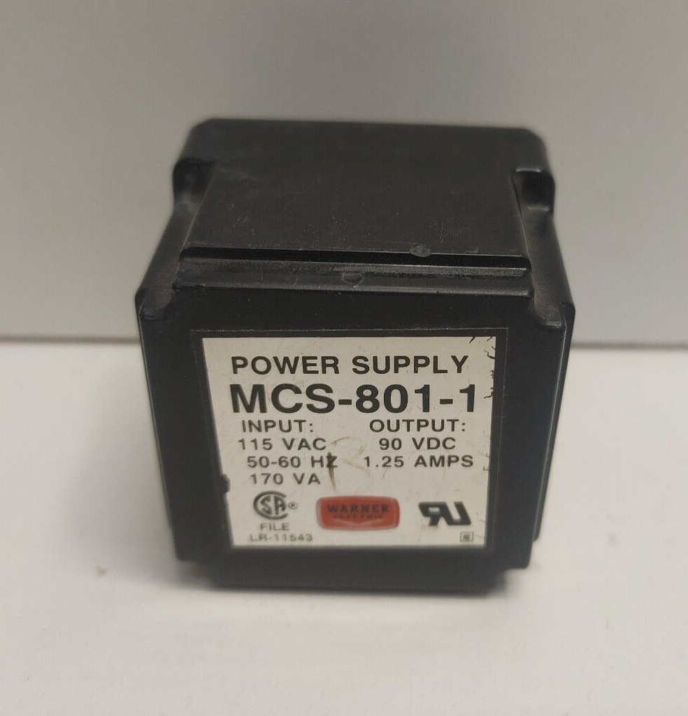 GUARANTEED! WARNER ELECTRIC 115V POWER SUPPLY MCS-801-1 | eBay