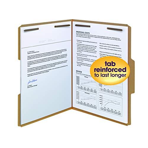 Smead Fastener File Folder, 2 Fasteners, Reinforced 1/3-Cut Tab, Letter ...