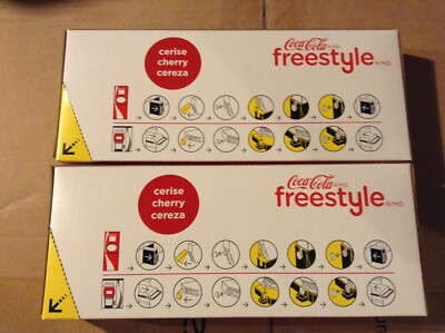 2 Coca Cola Freestyle Cartridge Refill Cherry, Soda Concentrate 07/27 ...