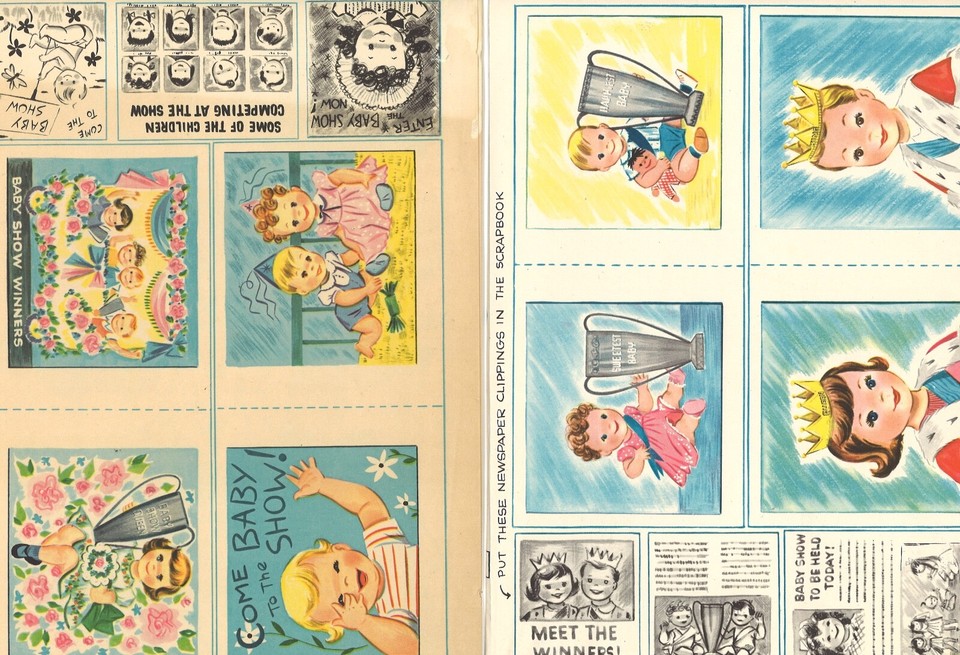 VINTG 1967 BABY SHOW PAPER DOLL LASER REPRODUCTON~Org Sz UNCUT NO1 TOP ...