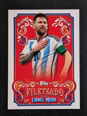 2022-23 Topps Argentina Fileteado National Team LIONEL MESSI Red Insert ...