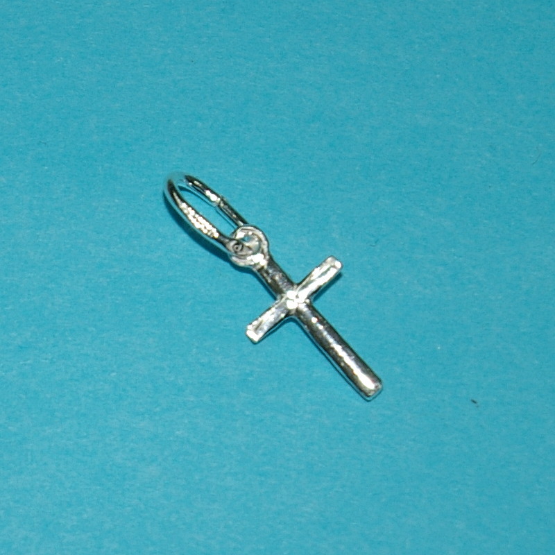 Real Solid 925 Sterling Silver Very Small 13mm CROSS Charm Pendant ...