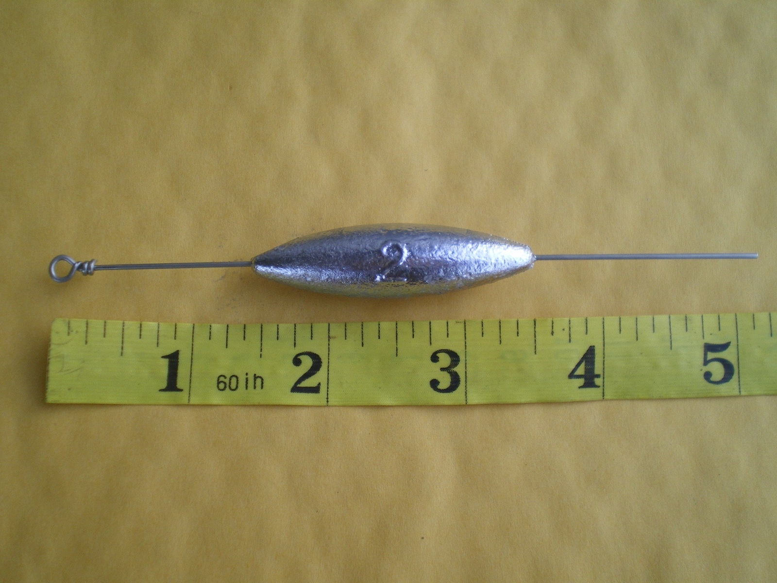15 PCS. STRAIGHT DOWN BOTTOM BOUNCER SINKER, 2 OZ. W/S. STEEL WIRE .041 ...