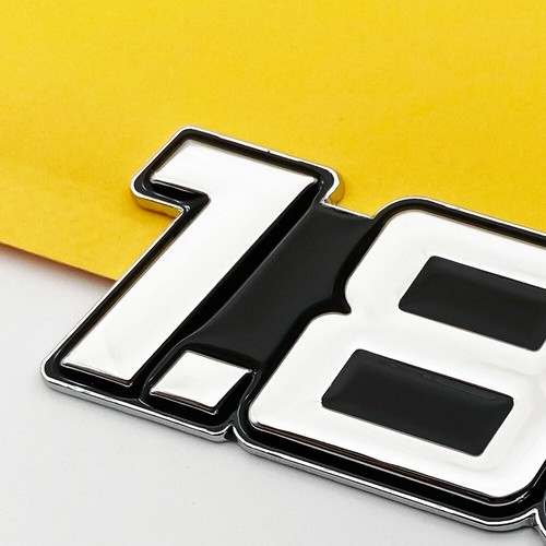 2x Black Chrome Metal 1.8L Engine Car Emblem V6 V8 Racing Coupe Logo 3D ...