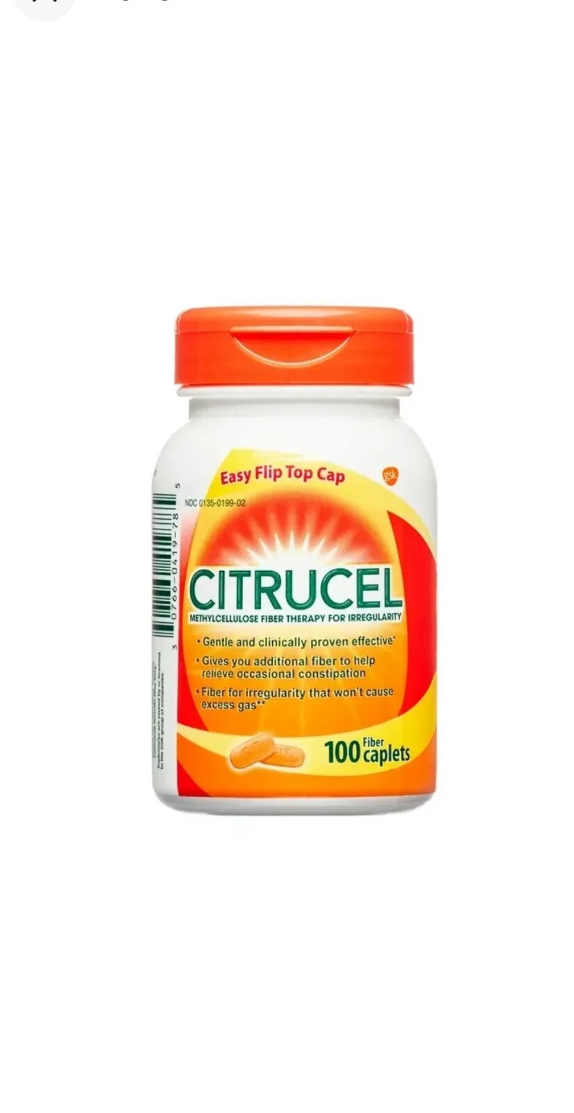 Citrucel Methylcellulose Fiber Caplets for Occasional Constipation ...