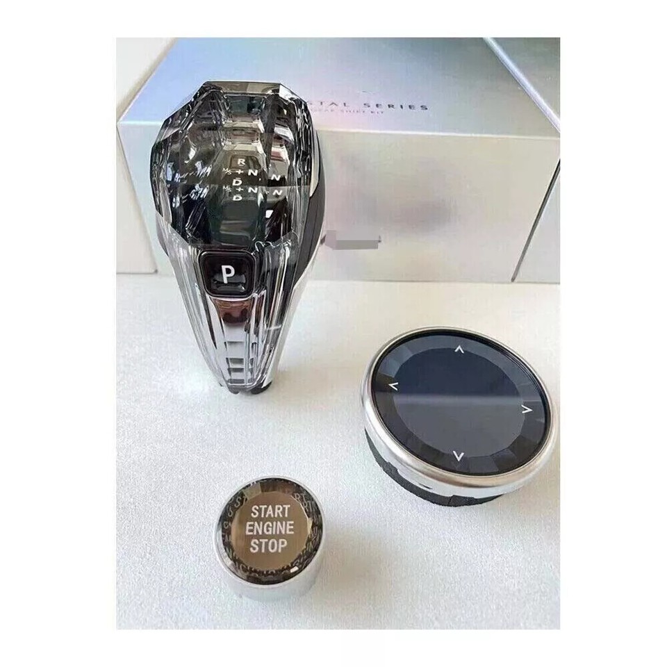 Crystal Gear Shifter Knob Button Cover 3PCS For BMW G30 G31 G32 G11 G12 ...