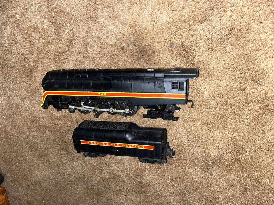 RARE ALL ORIGINAL LIONEL POSTWAR O GAUGE 746 NORFOLK AND WESTERN 4-8-4 ...