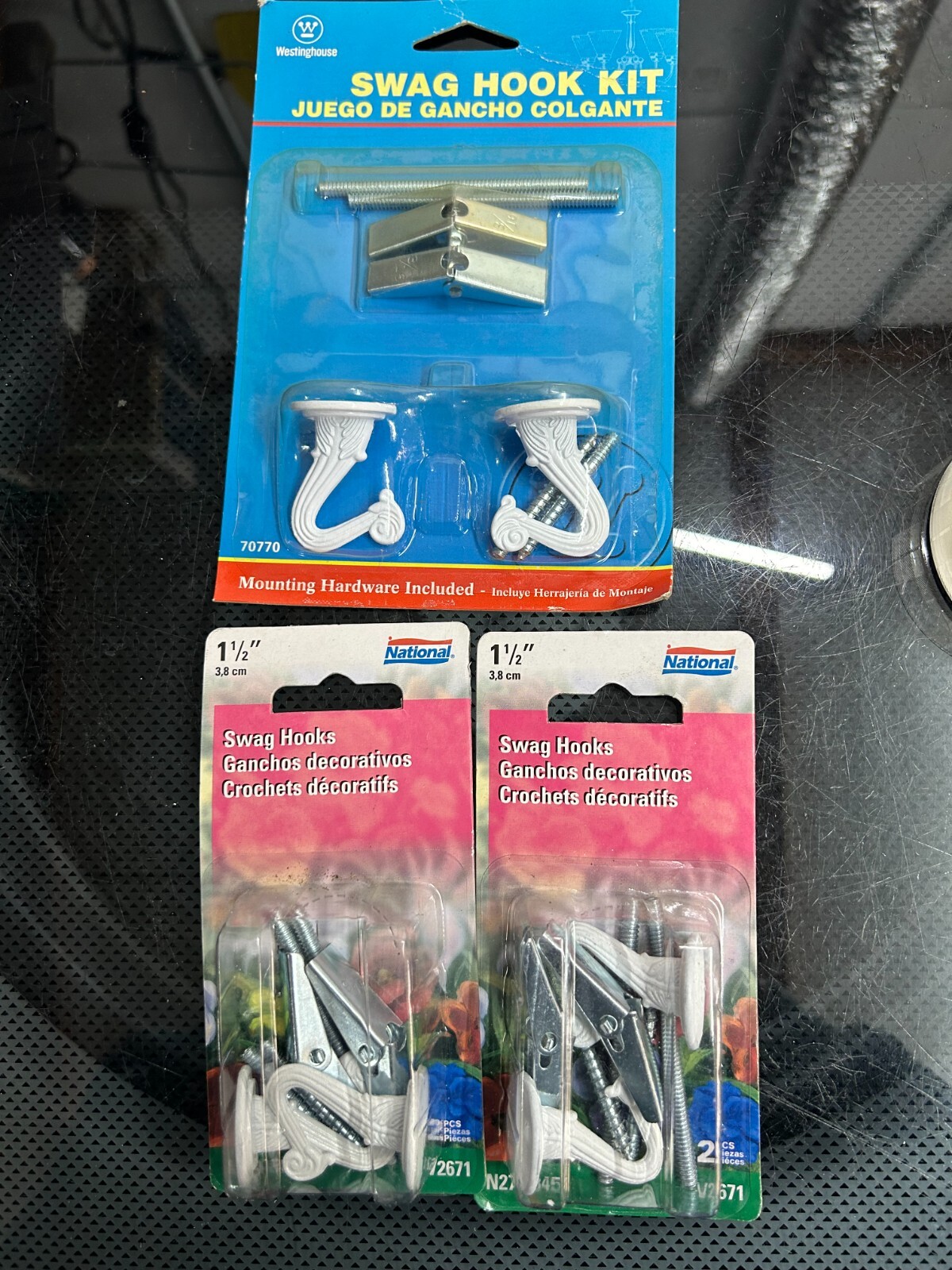 New (6-pack total swag hooks) National Hardware N274-845 Ceiling 1-1/2 ...