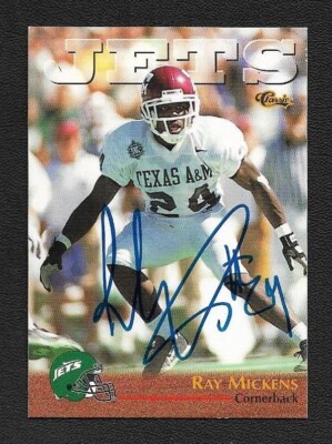 Ray Mickens Signed Autograph 1996 Classic Texas A&M Rookie RC Card #62 ...